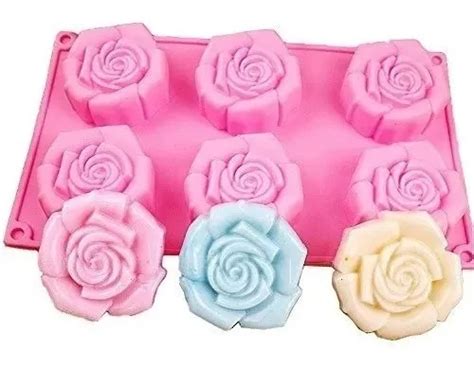 Molde Silicon Rosas Abiertas 6 Cavidades MercadoLibre