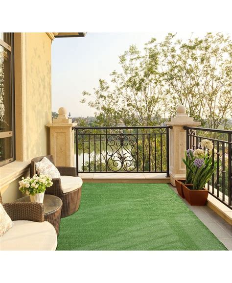 Ottomanson Evergreen Collection Indooroutdoor Artificial Grass 78 X