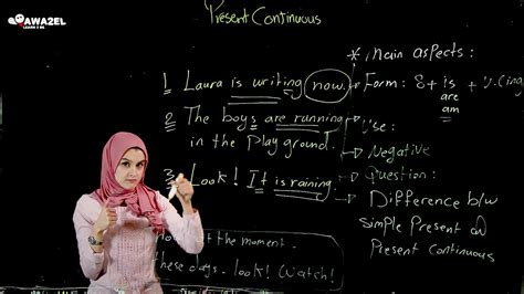 قاعدة ال Present Continuous الصف العاشر Youtube