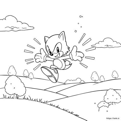 Hyper Sonic Classic Sonic Coloring Pages