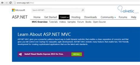 ASP NET MVC Primeros Pasos Solvetic