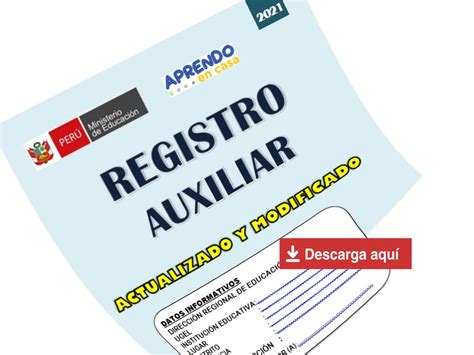 Registro Auxiliar de Evaluación de Aprendizajes para el Año Académico