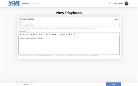 Software Overview Playbook Builder