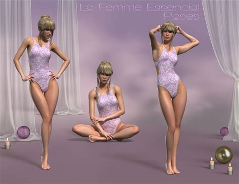 Essentials Pose Set For La Femme For Poser 11 3d Figure Assets La Femme