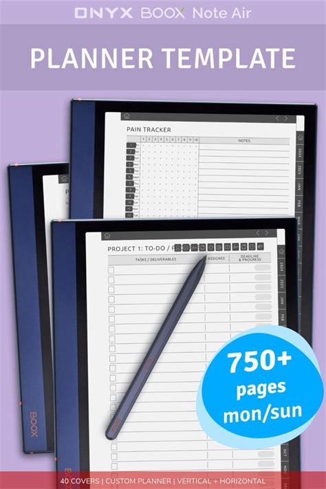 Boox Note Planner Template Digital Download Pdf Template Planner Organization Life Planner In