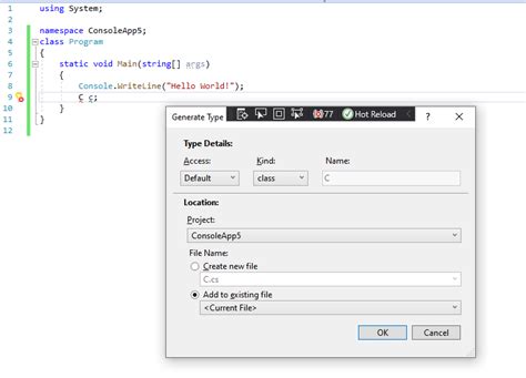 Generate Class In The Same File Doesn T Work With File Scoped