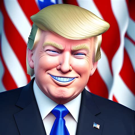 3d Render Of Happy Donald Trump Gives A Like With His Hand Looking