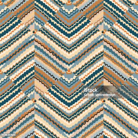 손으로 그린 스케치 라인 낙서 스타일의 끝없는 벽지 장식 웨이브 민족 배경 추상 지그 재그 스트라이프 이음새가 없는 패턴 0명에 대한 스톡 벡터 아트 및 기타 이미지