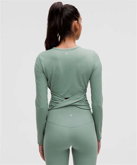 Lululemon All It Takes Back Twist Ribbed Long Sleeve Shirt Crater