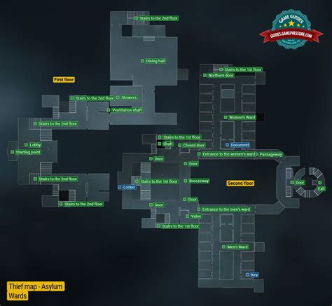 Explore The Wards In The Asylum Map