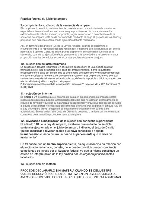 Practica Forense De Juicio De Amparo Noveno Cuatrimetres Unidad Practica Forense De Juicio