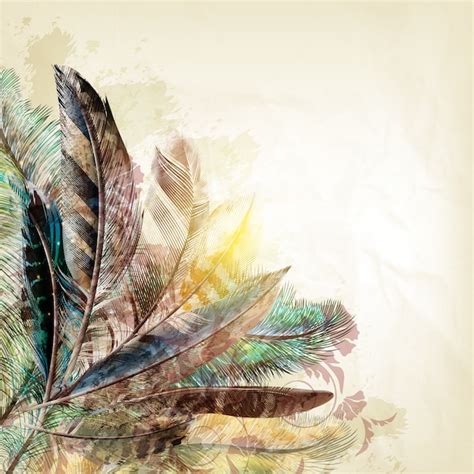 Premium Vector Feathers Background Design