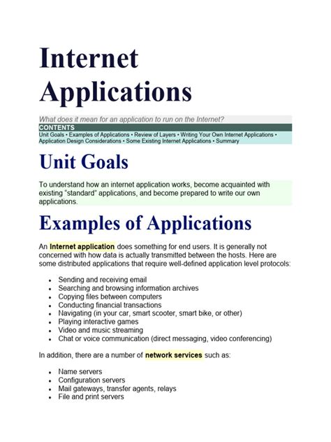 Internet Application Pdf Port Computer Networking Network Socket