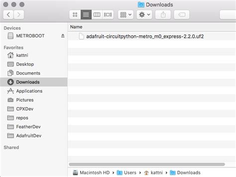 Circuitpython Adafruit Metro M0 Express Adafruit Learning System