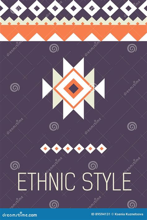 Tribal Ethic Colorful Brochure Flyer Stock Vector Illustration Of