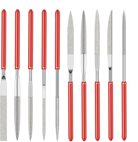 Liamgus 10 Pcs Needle File Set 3 X 140mm Needle Files Hardened Alloy