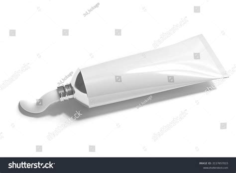 Tube Cream Toothpaste Mockup Blank Template Stock Illustration