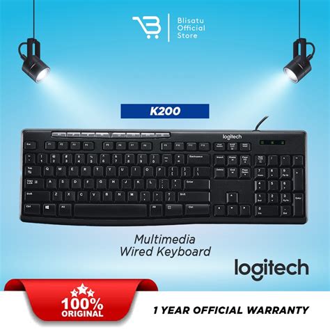 Logitech K200 Usb Multimedia Wired Keyboard Shopee Malaysia