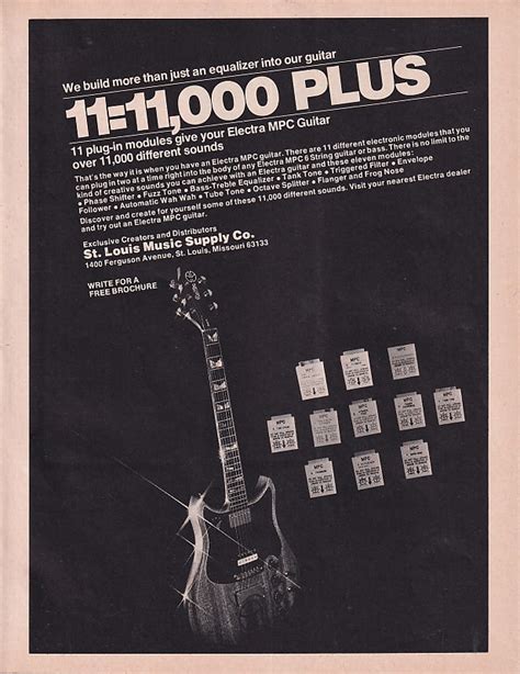 Original 1978 Electra Mpc Bass Ad Reverb