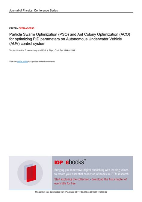 Pdf Particle Swarm Optimization Pso And Ant Colony Optimization