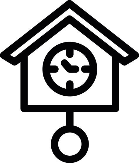 Cuckoo Clock Vector Icon 14695300 Vector Art At Vecteezy