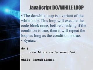 JavaScript Conditional Statements PPT