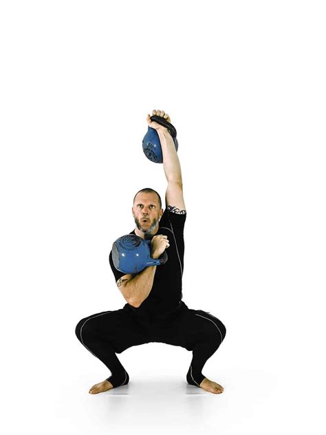 Kettlebell Overhead Racked Squat Kettlebell Exercise Encyclopedia