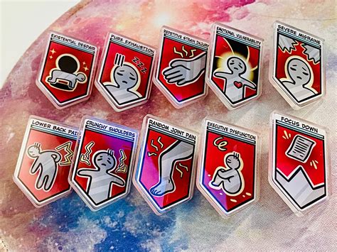 Real Life Debuff Pins Ffxiv Inspired Etsy Canada