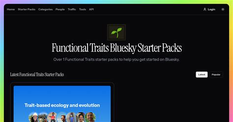 Functional Traits Bluesky Starter Packs 1 Lists • Mar 2025