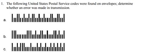 1 The Following United States Postal Service Codes Chegg Com