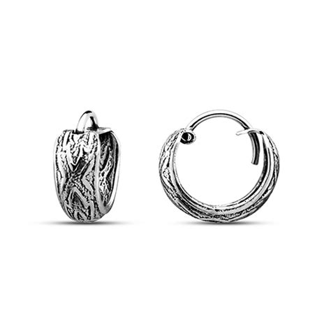 Wholesale Silver Abstract Bali Hoop Earrings Safasilver