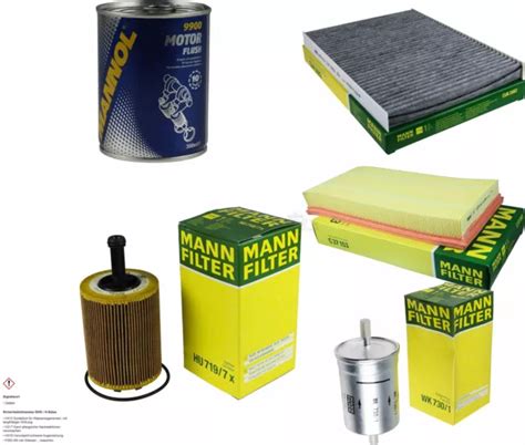 Original Mann Filter Paquete De Inspección Kit Sct Motor Flusch Lavado