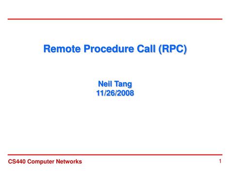 PPT Remote Procedure Call RPC Neil Tang PowerPoint Presentation ID