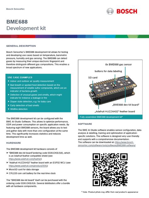 Bosch Sensortec Bme688 Development Kit Flyer 3000177 Pdf Computer Engineering Computing