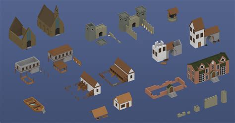 Low Poly Medieval Buildings 3 3d Fantasy Unity Asset Store