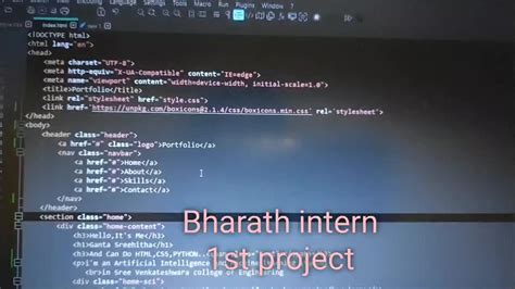 completed bharath intern project sreehitha ganta posted on the topic
