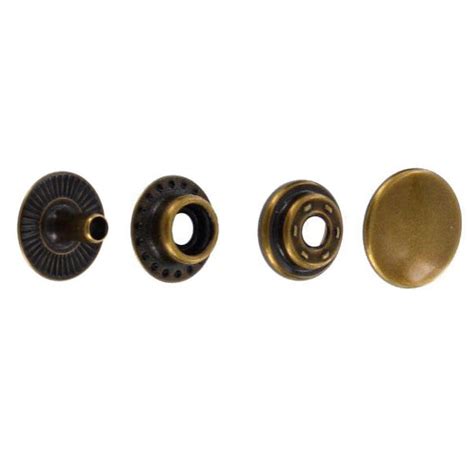 Line 20 Line 24 Ring Socket Snap Fasteners Antique Brass Solid