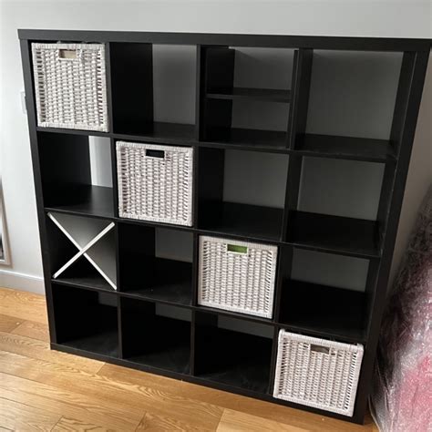 Ikea Kallax Shelf Unit Black Brown Aptdeco