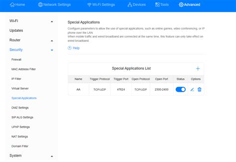 Configure Special Applications Huawei Support Global
