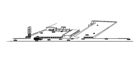 2d Industrial Building Elevation Design Autocad File Cadbull