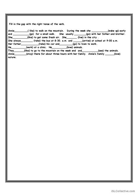 SIMPLE PRESENT READING COMPREHENSION English ESL Worksheets Pdf Doc