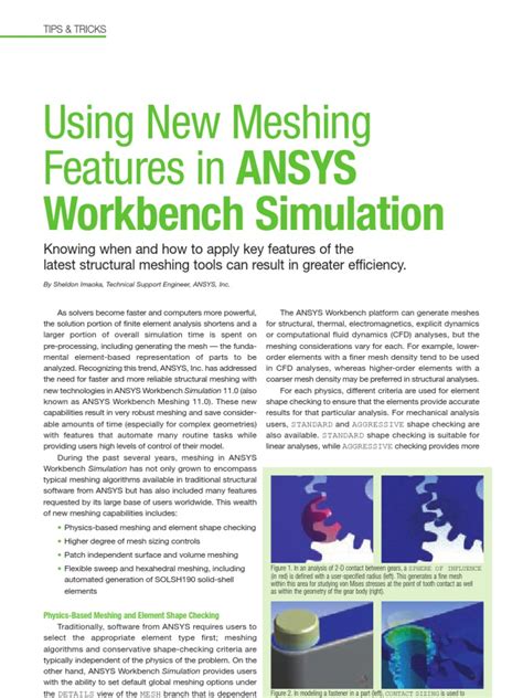 Pdf Aa V2 I2 New Meshing Features In Ansys Workbench Dokumen Tips
