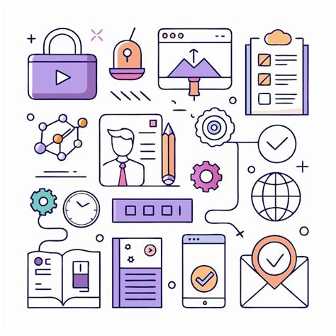 Premium Vector Illustrated Icons Of Business Workflow