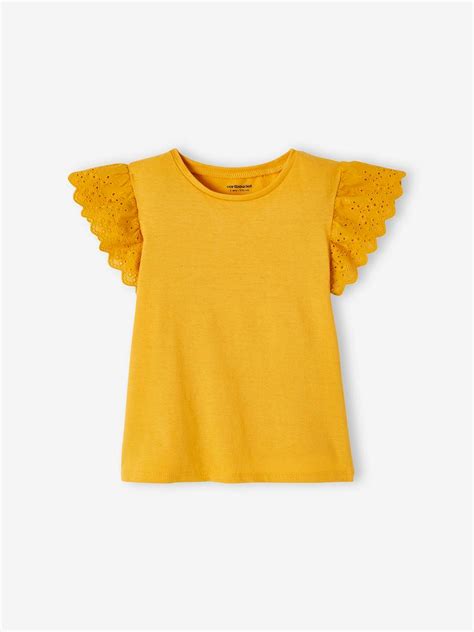 Vertbaudet Mädchen Set Hose And T Shirt Oeko Tex® In Gelb