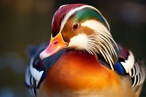 Mandarin Duck Portrait Graphics Generative Ai Stock Illustration