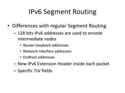 Ipv6 Segment Routing An End To End Solution Ppt