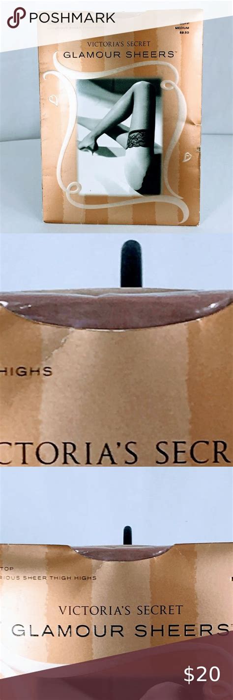 Victorias Secret Deadstock Glamour Sheers Thigh High Stockings In Nude