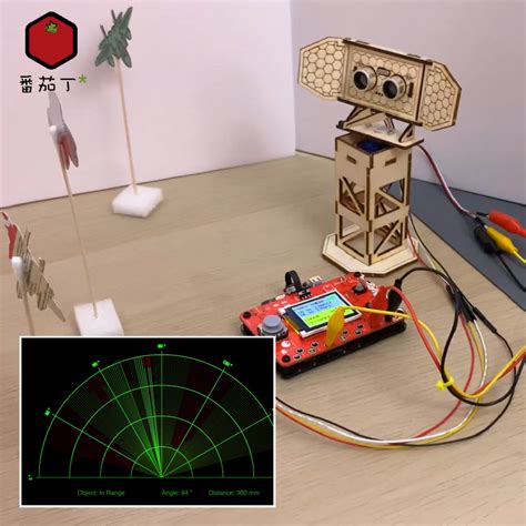 Project Micro Bit Ultrasonic Radar Educational DIY Kit Tomato Cube