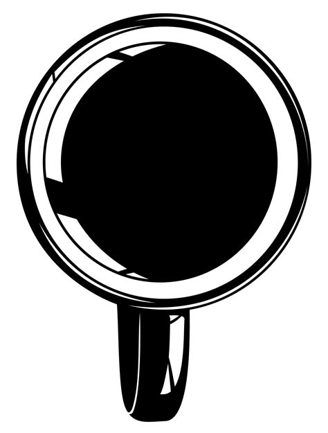 Coffee Cup Silhouette Top View Coffee Cup Illustration For Logo Or