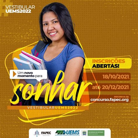 As inscrições do vestibular da UEMS vão até dia MSdoSul